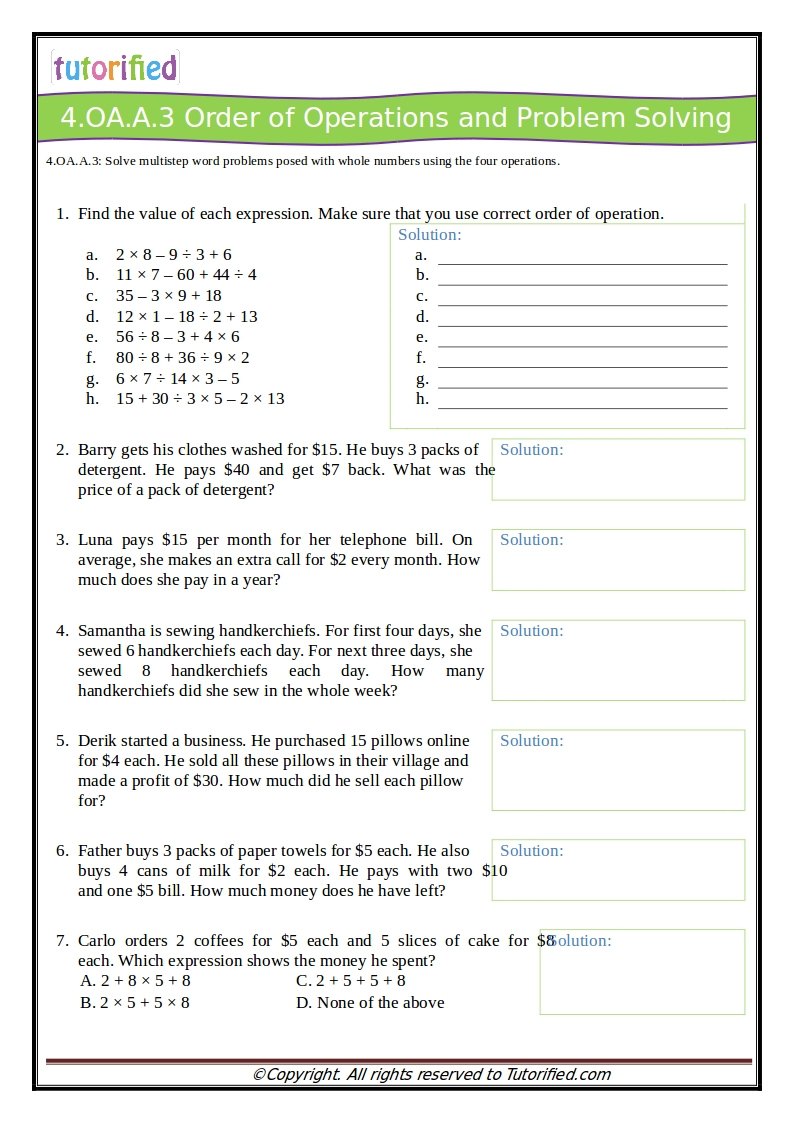 Common Core Problem Solving Worksheets Common Core Worksheets