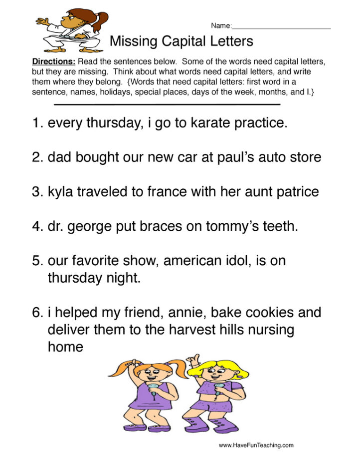 Capitalization Worksheets Page 2 Of 2 Have Fun Teaching | Common Core ...