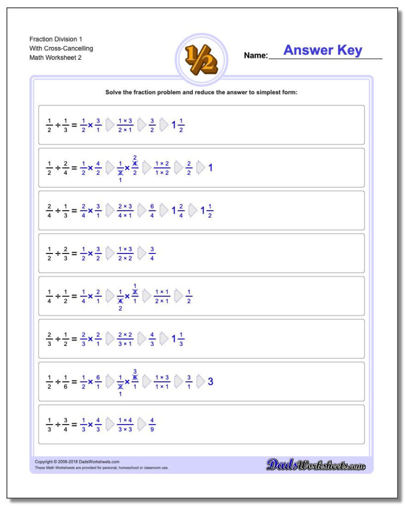 Dividing Fractions Common Core Worksheets | Common Core Worksheets
