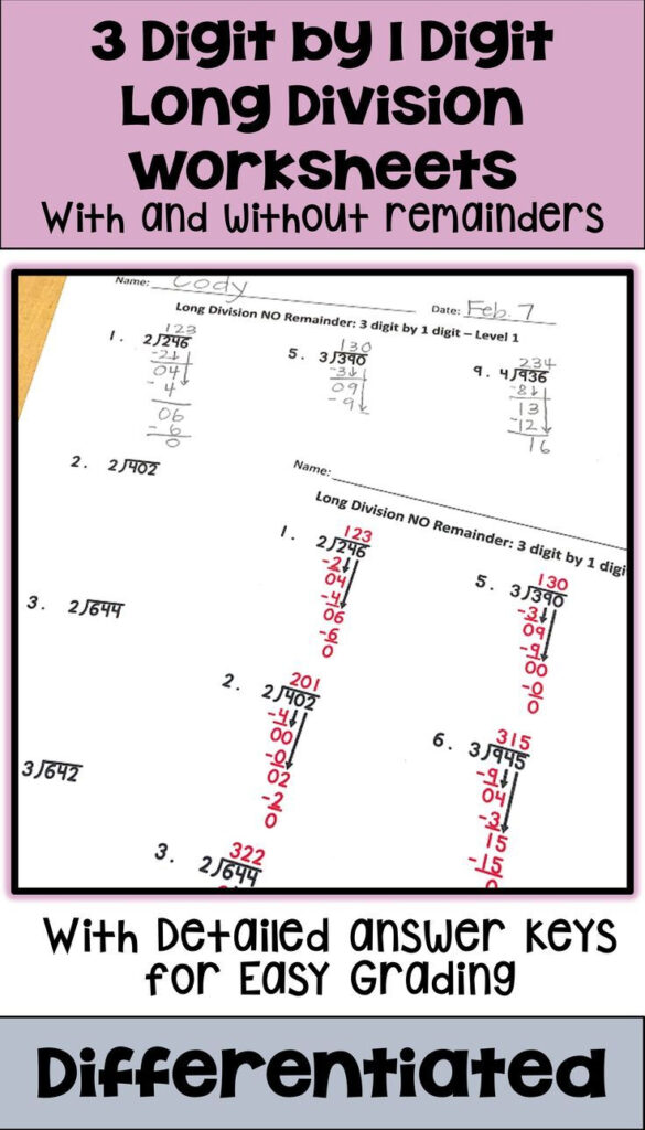 Common Core Long Division Worksheets | Common Core Worksheets
