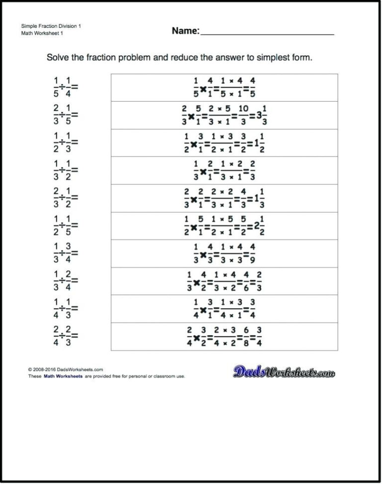 Common Core Sheets Multiplying Fractions | Common Core Worksheets