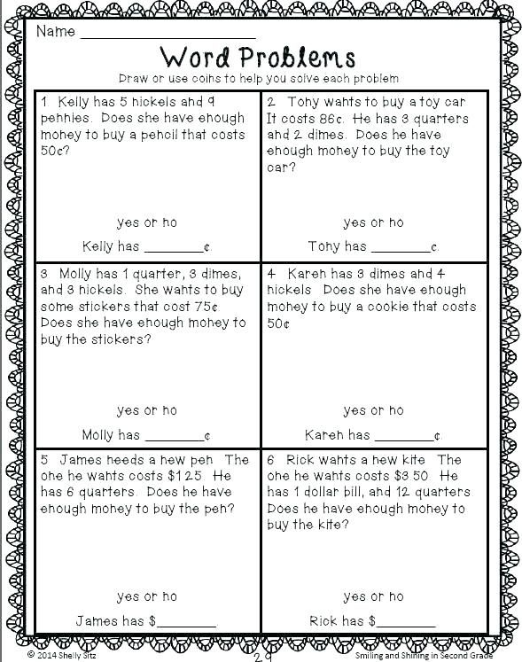 Common Core Worksheets Word Problems Common Core Worksheets