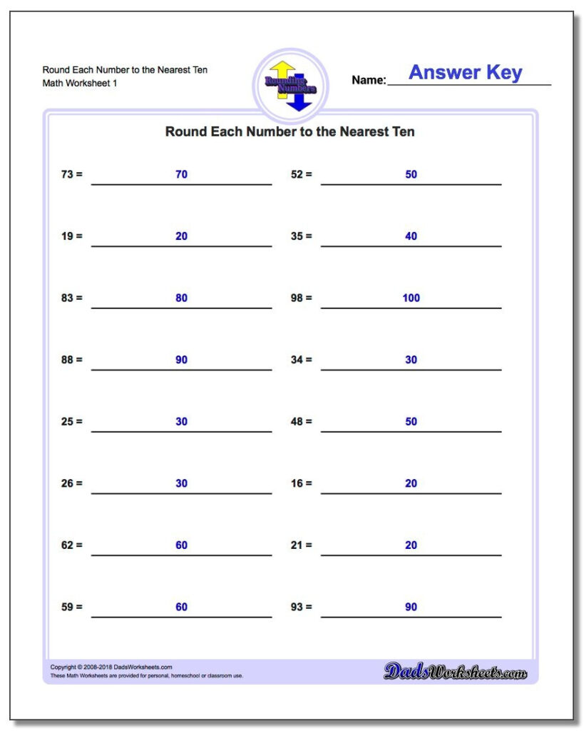 Rounding Worksheets Common Core | Common Core Worksheets