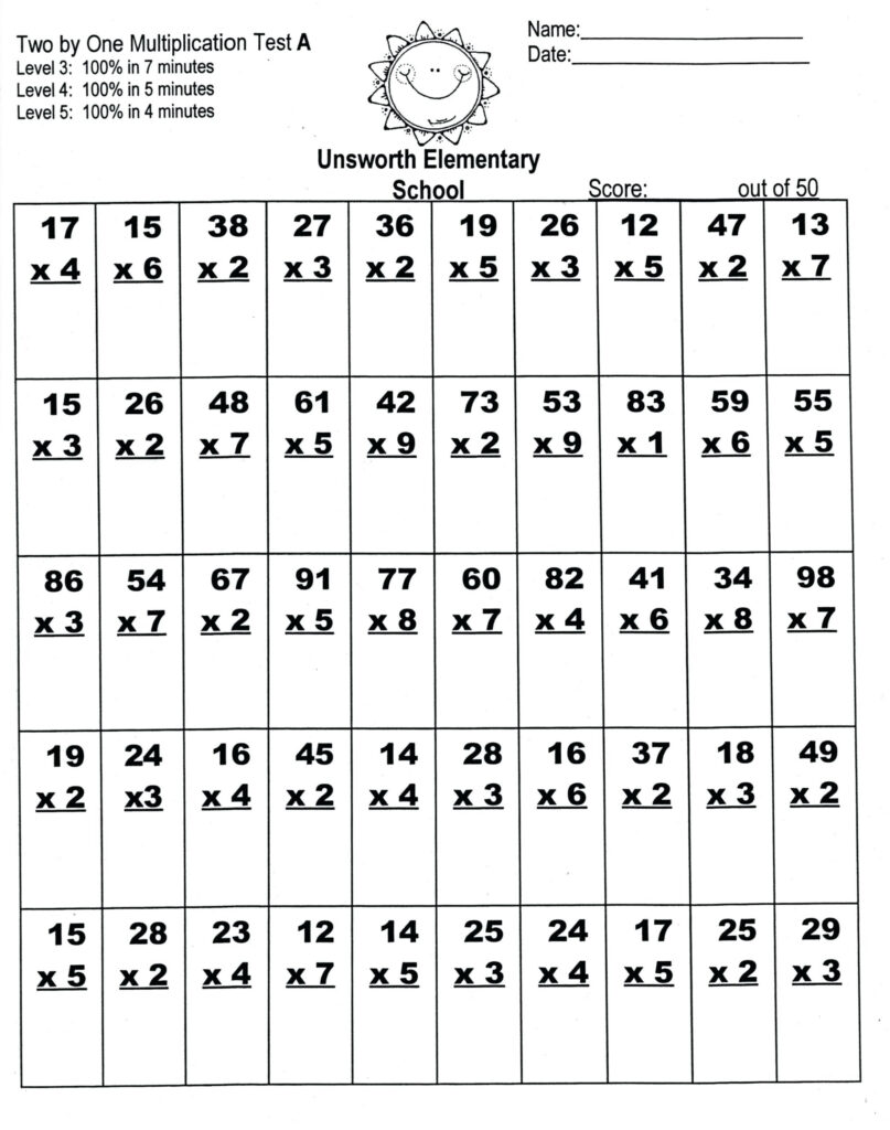Multiplication Worksheets X3 And X4 PrintableMultiplication | Common ...