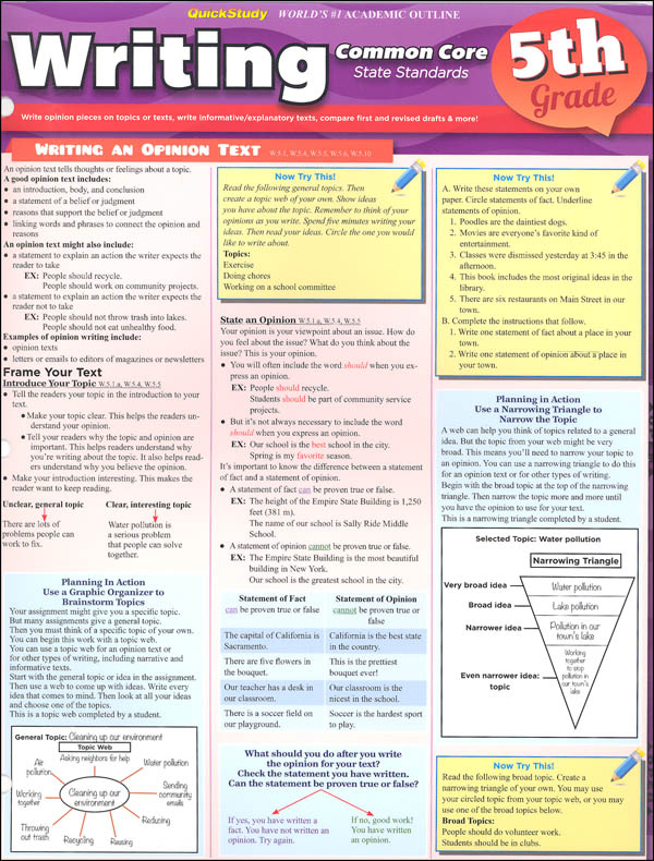 Reading Standards 5th Grade Common Core
